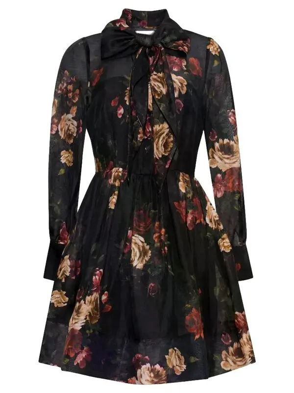 Cara Cara Sonnie Floral-print Mini Dress - Black