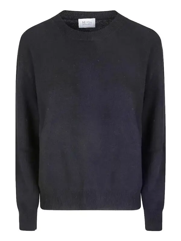 BE YOU Round-neck Cashmere Sweater - Black