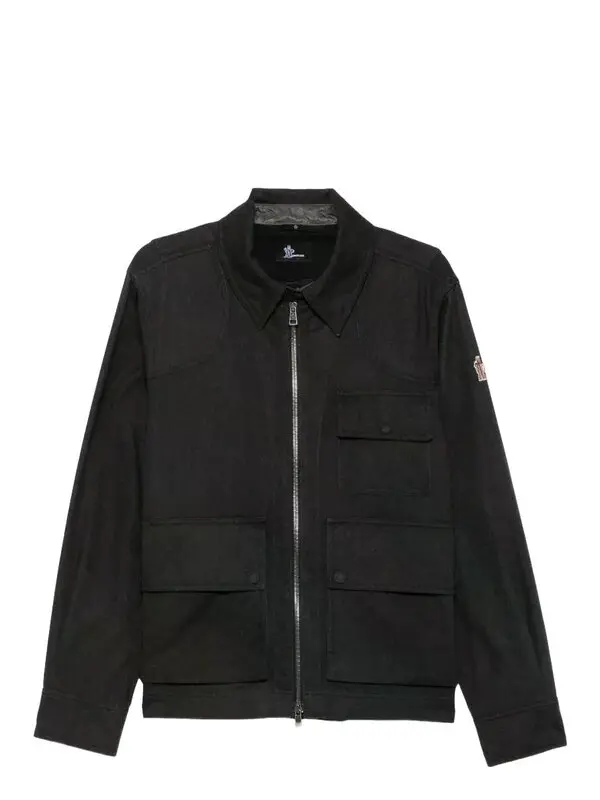 Moncler Zip-up Multi-pocket Shirt Jacket - Black