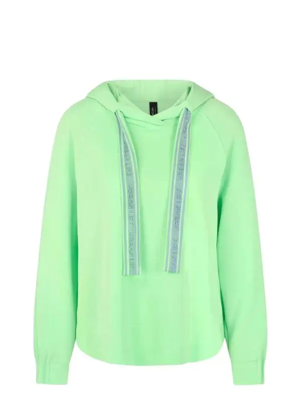 MARCCAIN Logo-tape Raglan-sleeve Hoodie - Green
