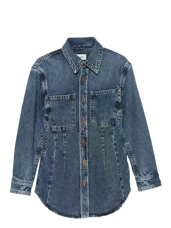 AGOLDE Wilma Panelled Denim Shirt - Blue