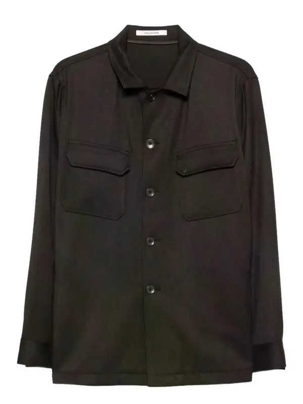 Tagliatore Button-up Flap-pocket Shirt Jacket - Brown