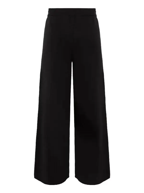 LANEUS Wide-leg Knitted Trousers - Black