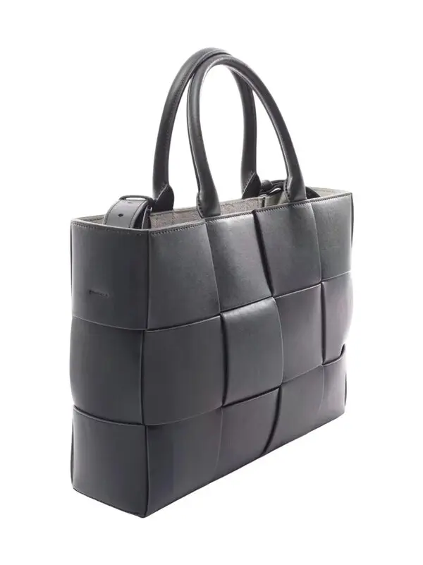 Bottega Veneta 2012-2026 Small Maxi Intrecciato Arco Tote Bag - Grey