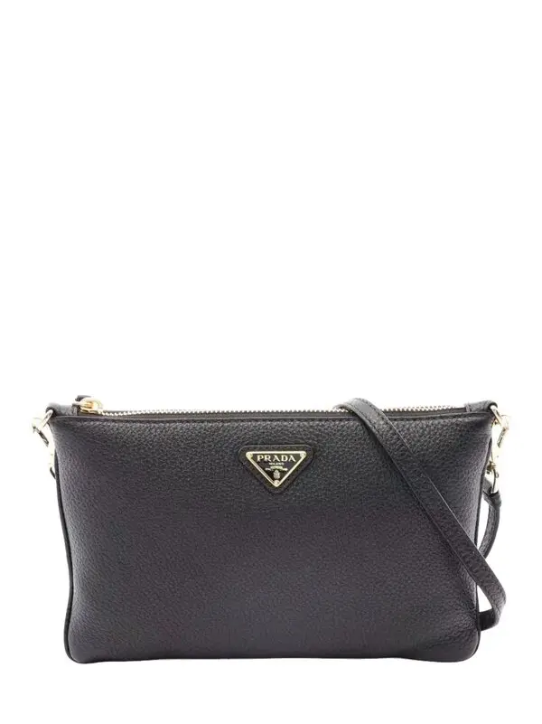 Prada 2013-2026 Vitello Daino Soft Crossbody Bag - Black