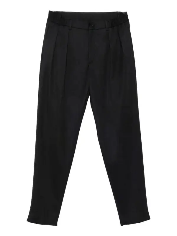 Tagliatore Pleated Twill-weave Trousers - Blue