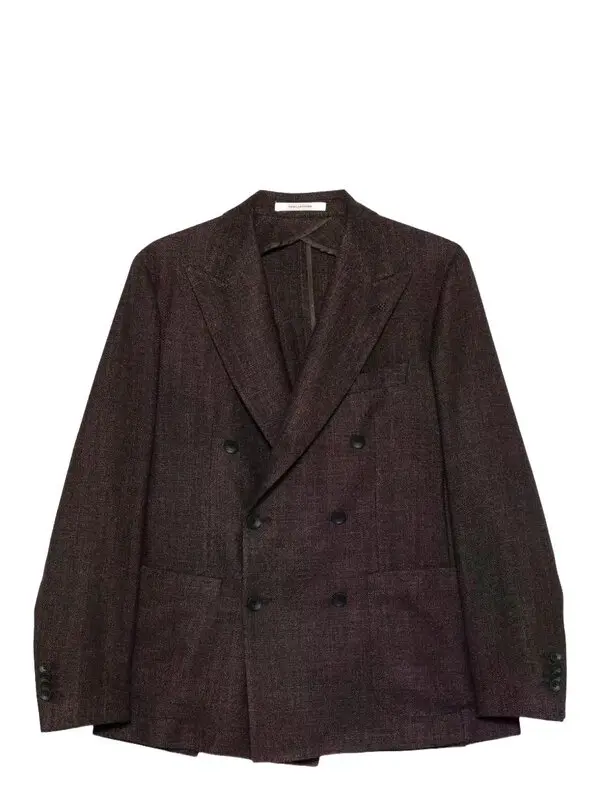Tagliatore Double-breasted Peak-lapels Blazer - Brown
