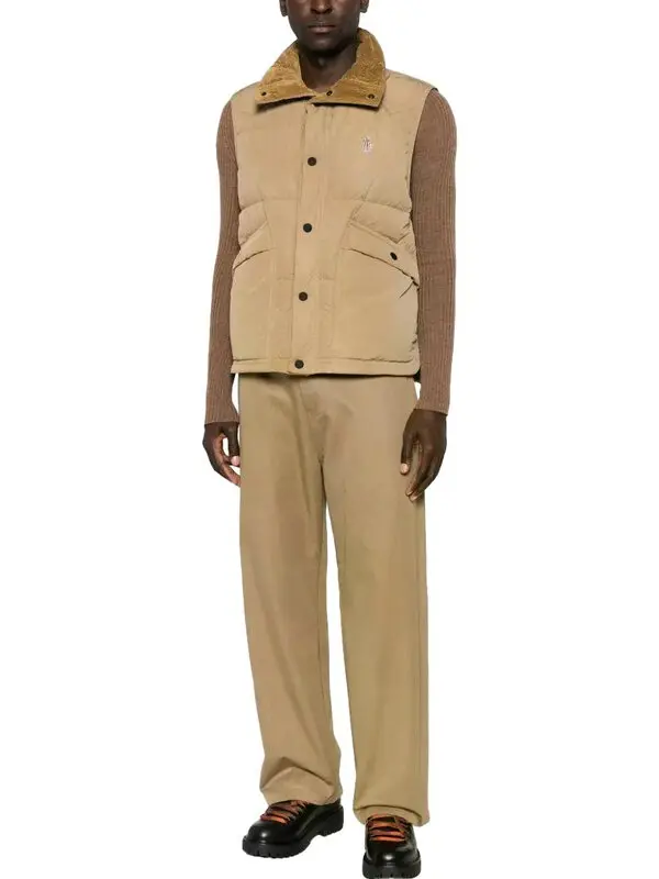 Moncler Evans Quilted High-neck Gilet - Neutrals