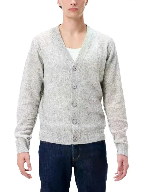 CYCLE Ivan Brushed-knit Button-up Cardigan - Grey