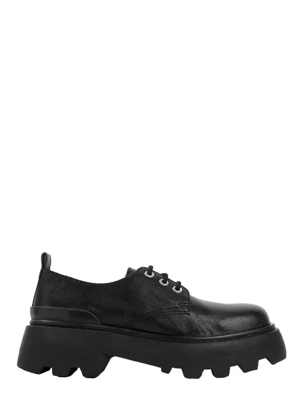 AMI Paris Round Toe Lace-up Shoes - Black
