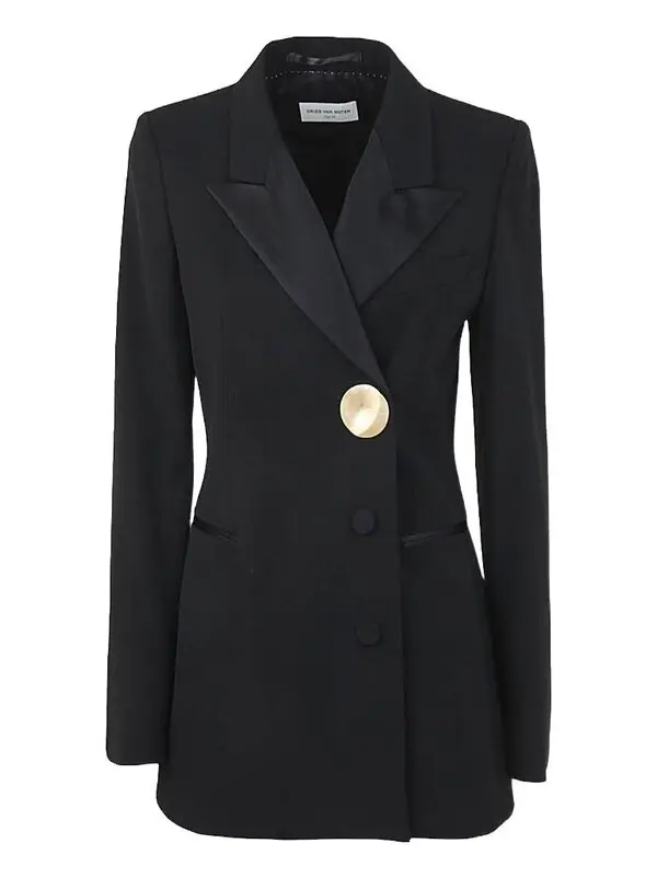 Dries Van Noten Long Sleeved Suit Jacket - Black