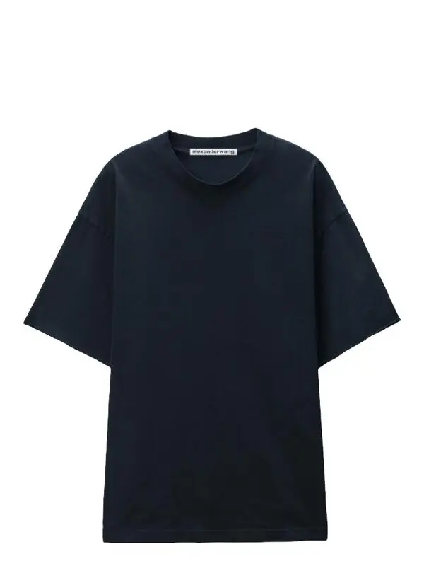Alexander Wang Logo Cotton T-shirt - Black