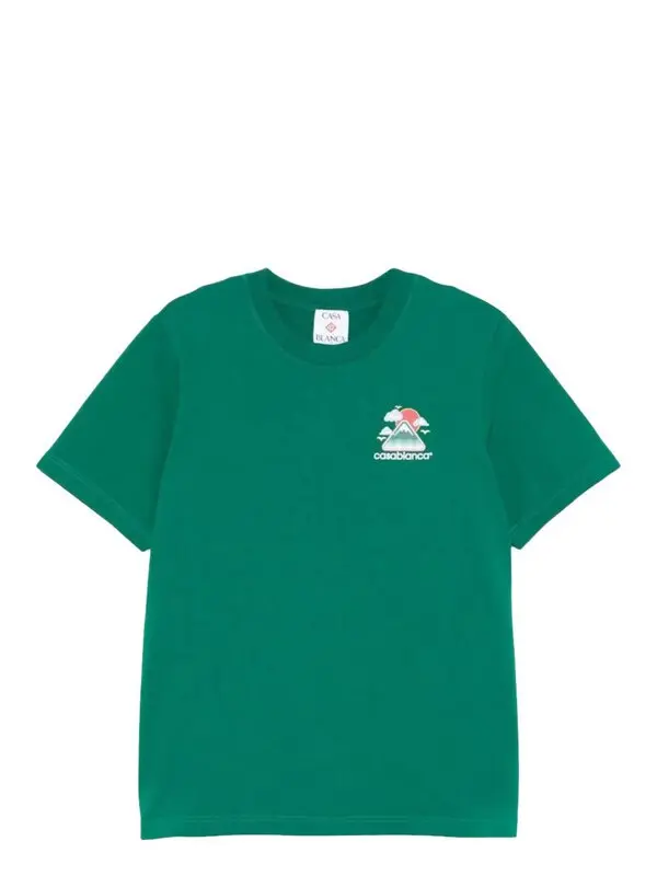 Casablanca Logo Short-sleeved T-shirt - Green