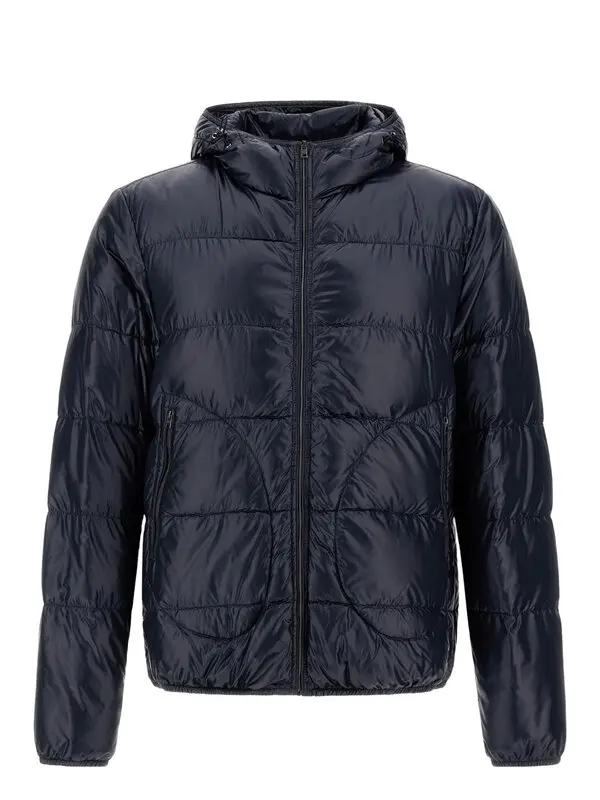 Herno Quilted Hooded Jacket - Black