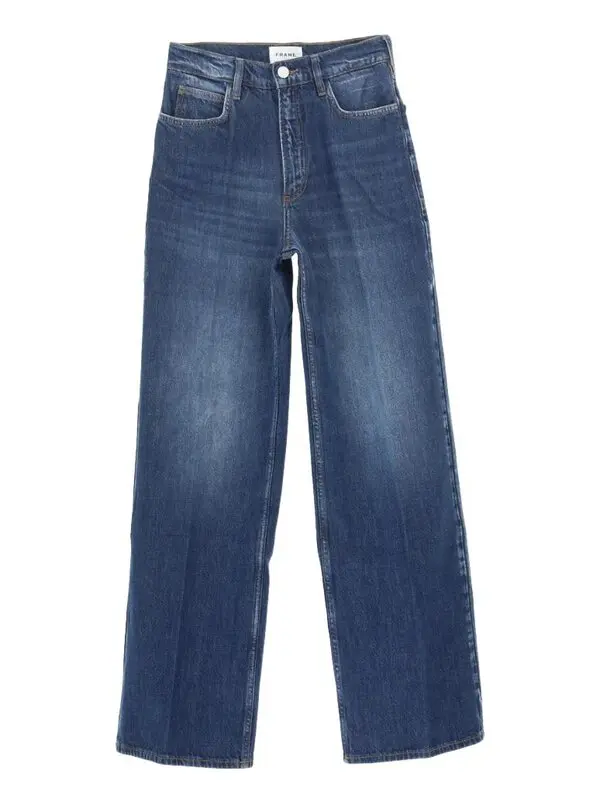 FRAME High-waist Wide-leg Jeans - Blue