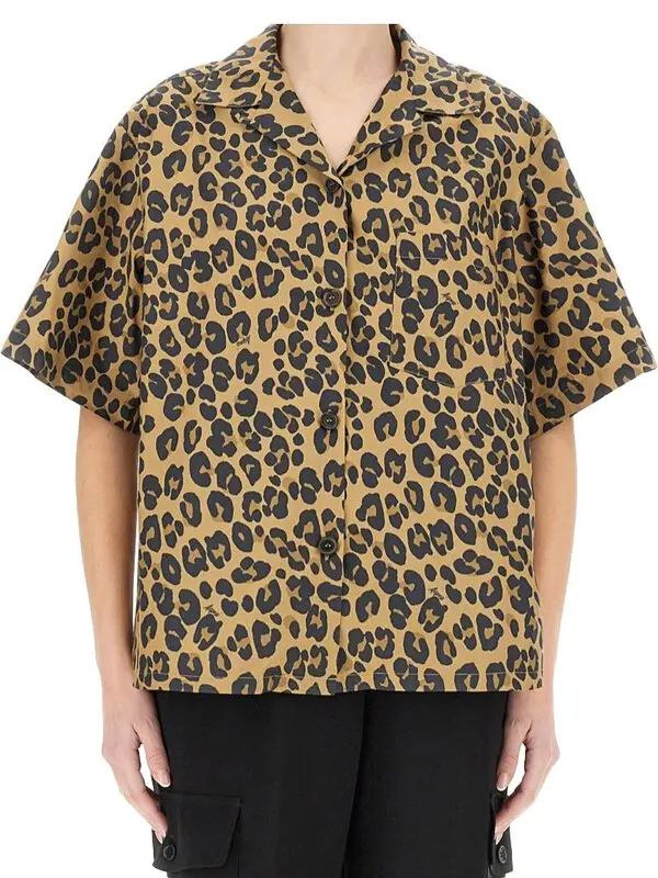 Aspesi Wild Pattern Button-up Tops - Animal Pattern