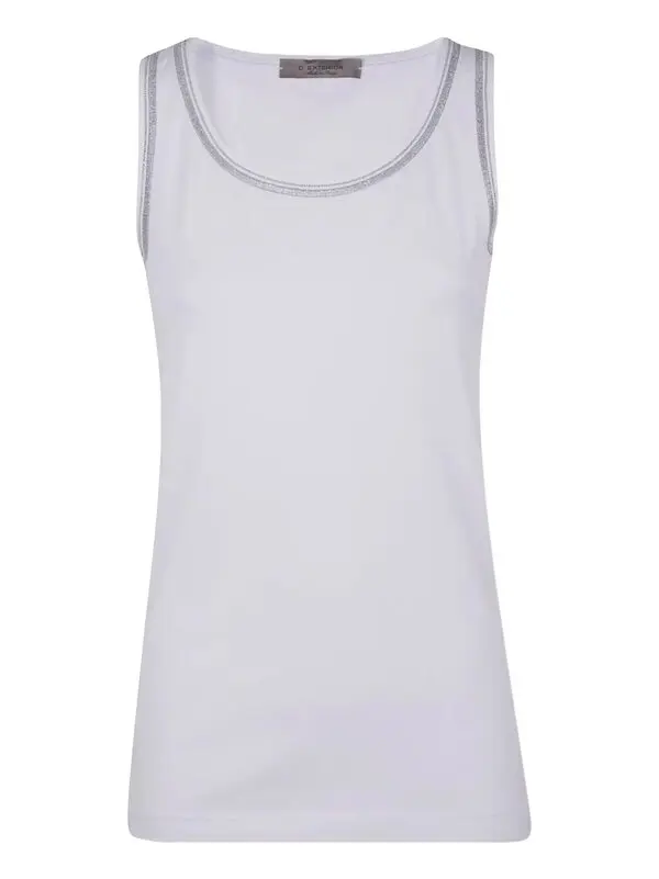 D.exterior Jersey Tank Top - White Iron