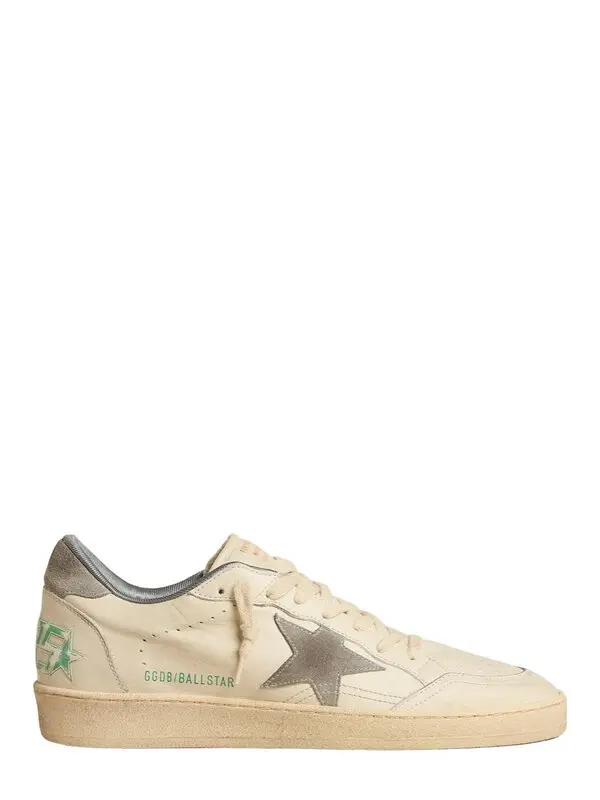 GOLDEN GOOSE Ball Star In Nappa Leather With Gray Suede Star And Heel Tab - Nude