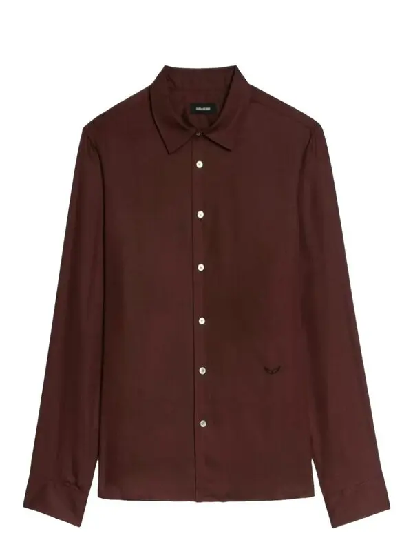 Zadig&Voltaire Embroidered Long-sleeve Shirt - Red