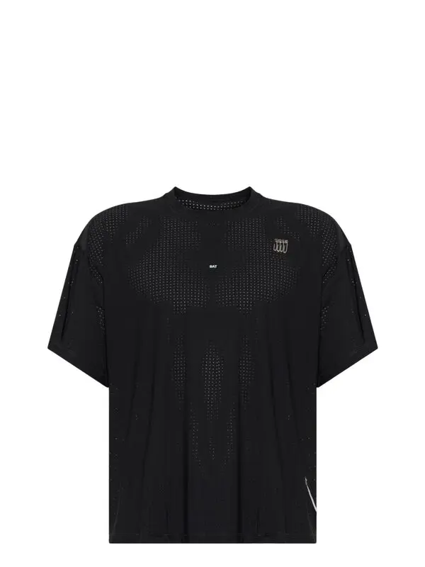 Satisfy Space O Perforated Running T-shirt - Black