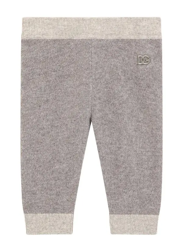 Dolce & Gabbana Contrasting Ribbed Trousers - Grey