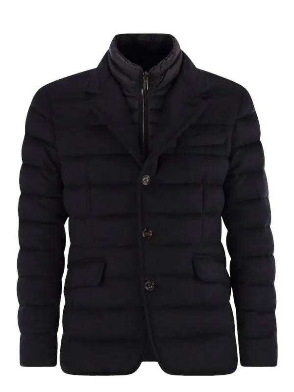 MOORER Long-sleeved Down Jacket - Blue