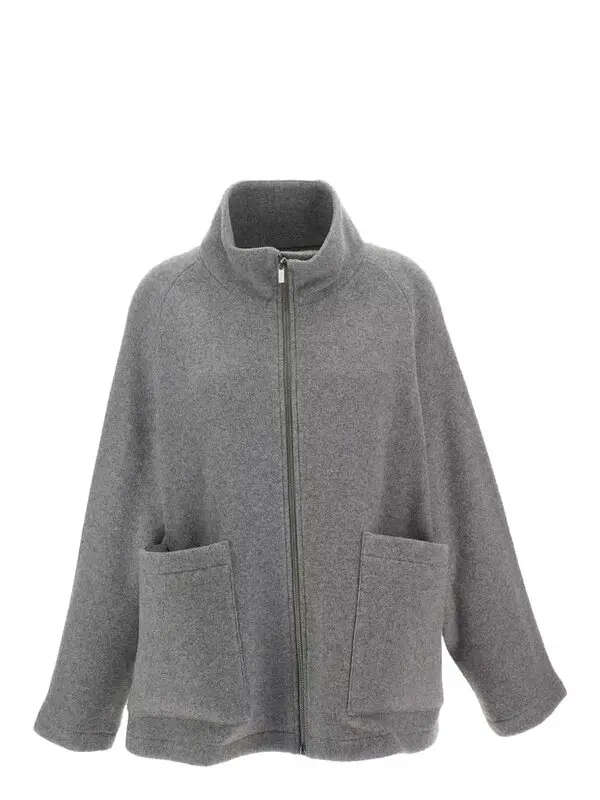 Barena Venezia Zip-up Patch-pocket Cardigan - Grey