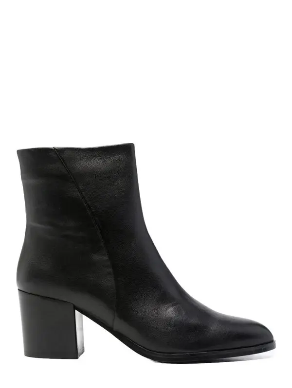 BRUNO PREMI Leather Ankle Boots - Black
