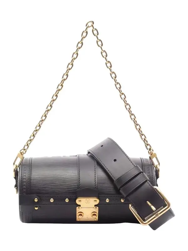 LOUIS VUITTON 2021-2026 Epi Papillon Trunk Satchel - Black