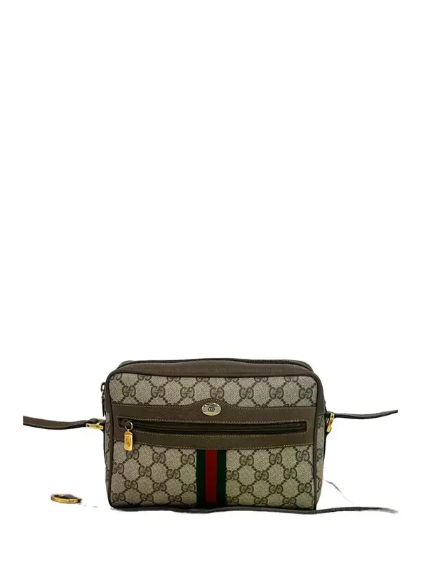 Gucci 1970-1980 Gg Supreme Web Crossbody Bag - Neutrals
