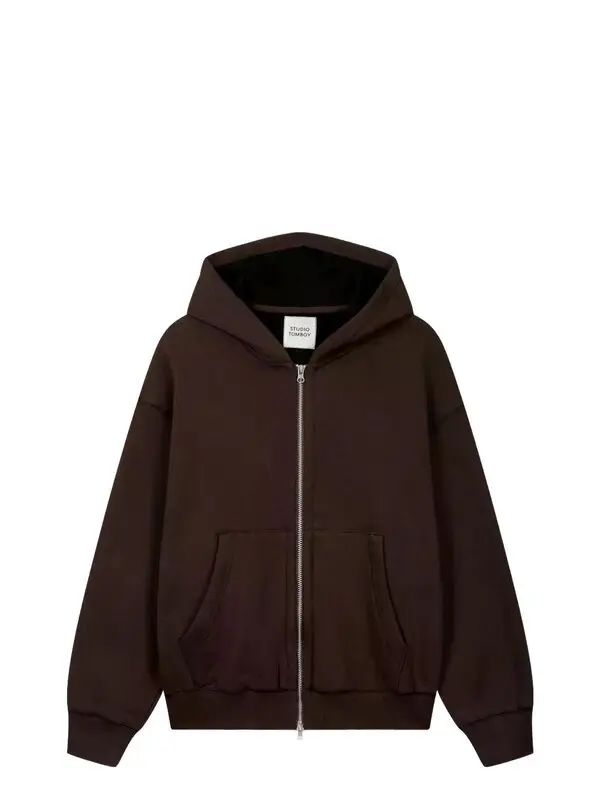 STUDIO TOMBOY Zip-up Hoodie - Brown