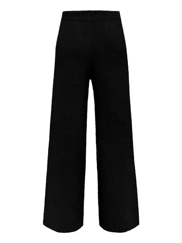 LANEUS Soft-textured Drawstring Trousers - Black