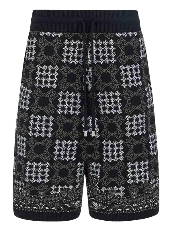 Amiri Quad Checker Track Shorts - Black