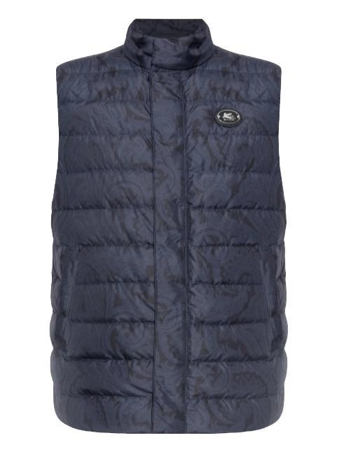 Etro Paisley Printed Padded Gilet - Black