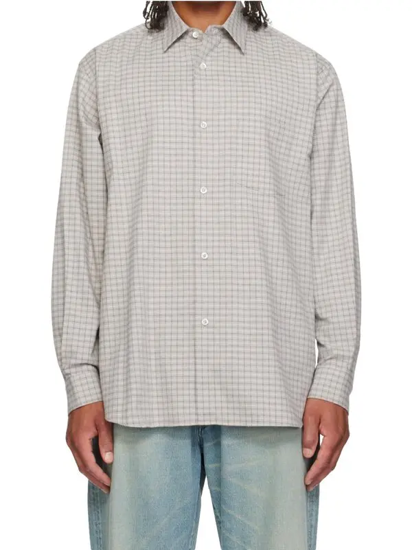 SSSTEIN Relaxed-fit Shirt With A Standard Collar - Gray