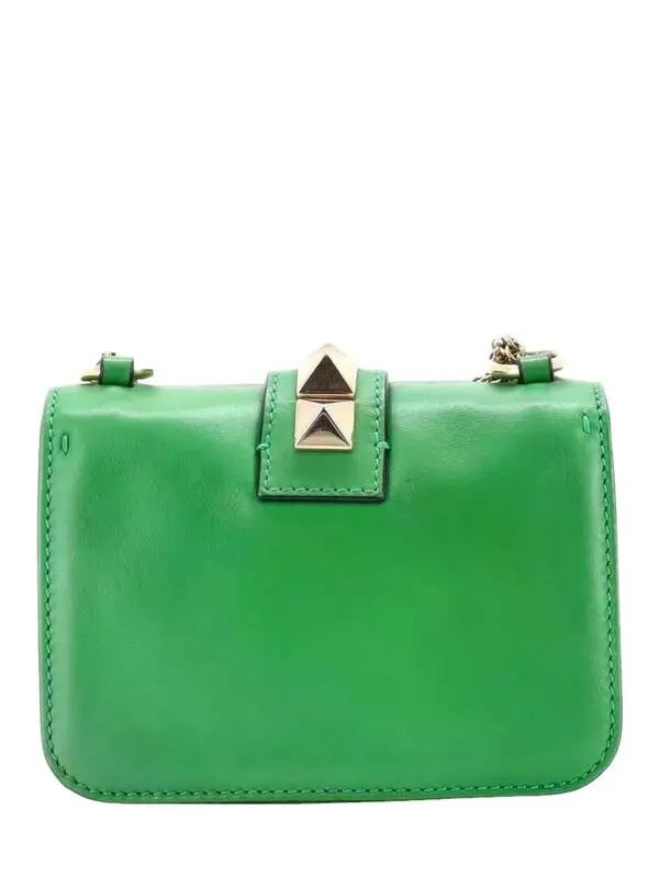 Valentino Garavani Glam Lock Shoulder Bag Leather Mini Crossbody Bag - Green