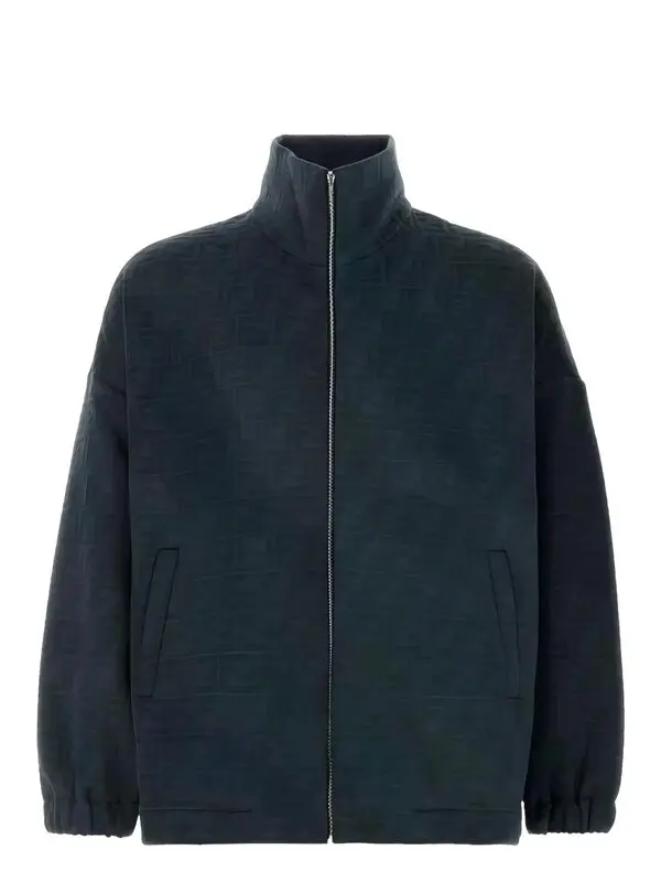Fendi Zip Pattern Sweater - Blue