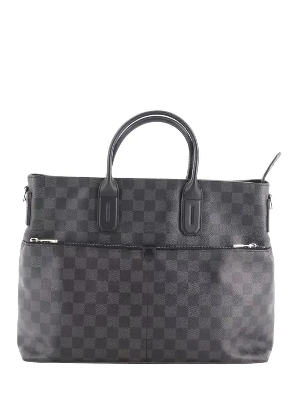 LOUIS VUITTON 7 Days A Week Handbag Damier Graphite Tote Bag - Black