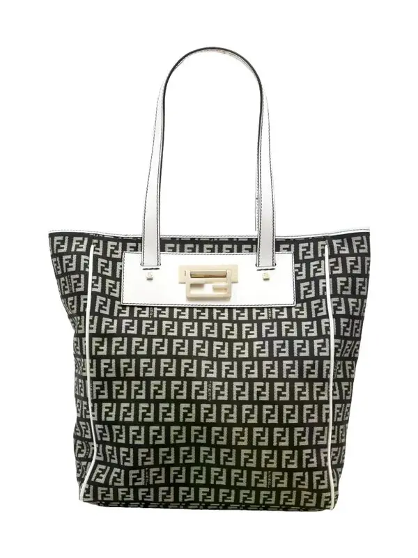 Fendi 2000-2010 Zucchino Canvas Tote Bag - Black