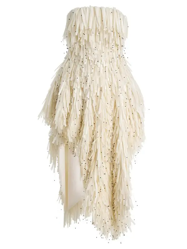 Simkhai Brooklyn Bustier Midi Dress - Ivory