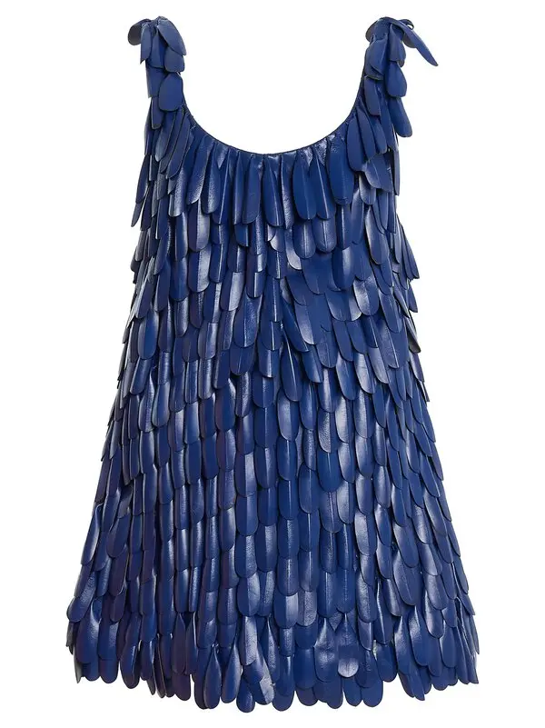 Simkhai Lilou Leather Mini Dress - Blue