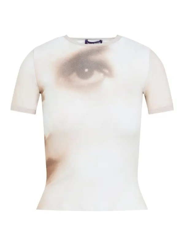 JEAN PAUL GAULTIER Mesh Baby Printed Face T-shirt - Multicolor