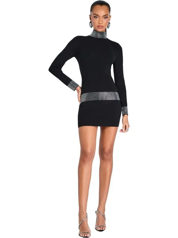 Retrofete Naema Embellished Knit Dress - Black