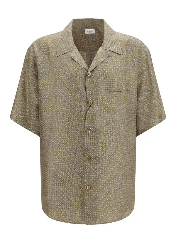 Saint Laurent Silk Satin Shirt - Multicolor