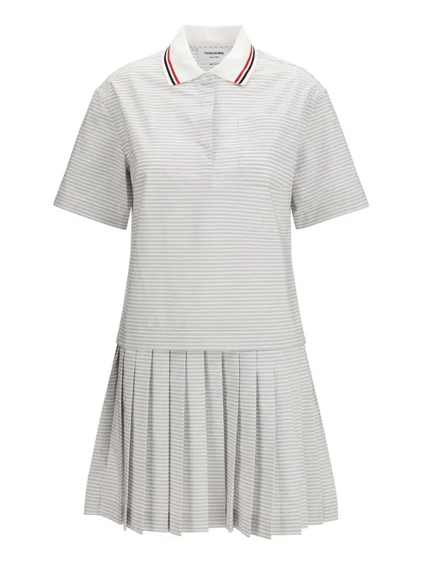 Thom Browne Cotton Polo Dress - Gray