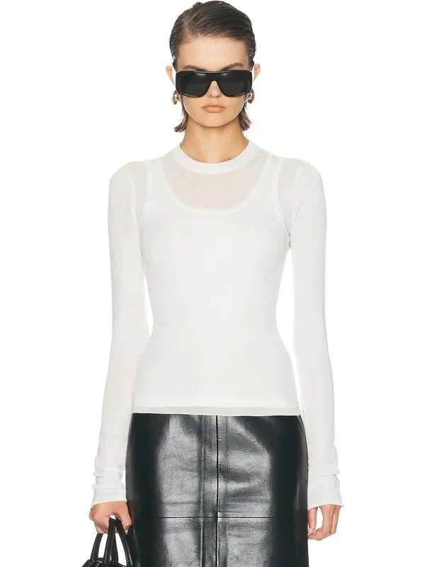 EAVES Wei Layered Crewneck - Ivory