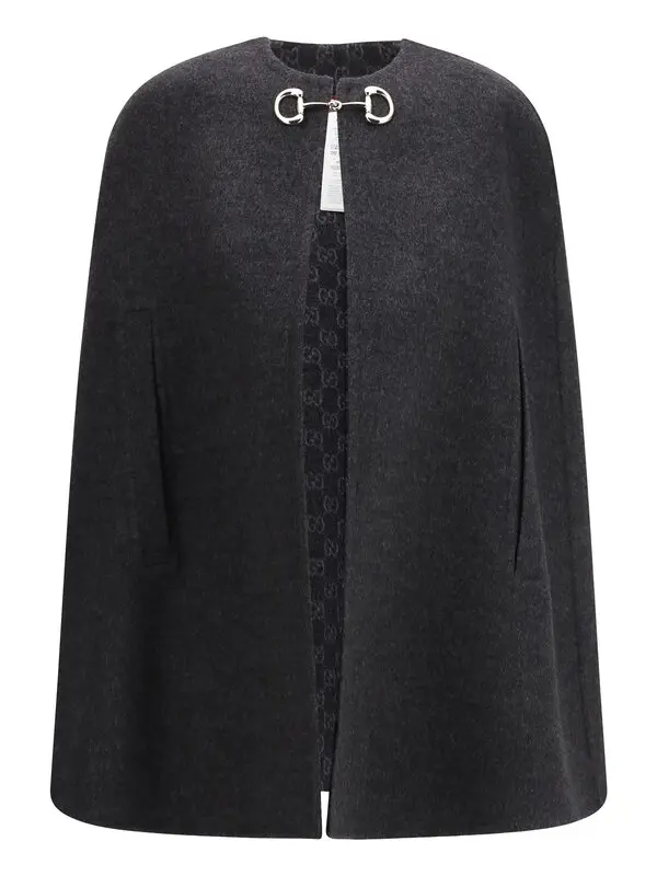 Gucci Wool-blend Cape - Gray