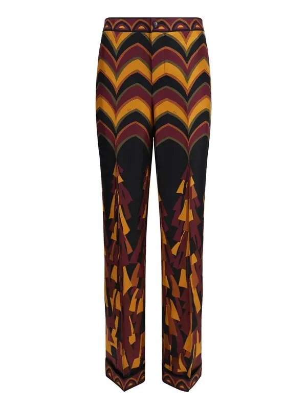 Emilio Pucci Silk Pants - Multicolor