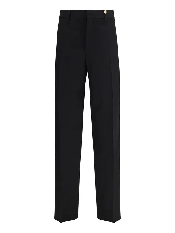 Versace Formal Wool Pants - Black