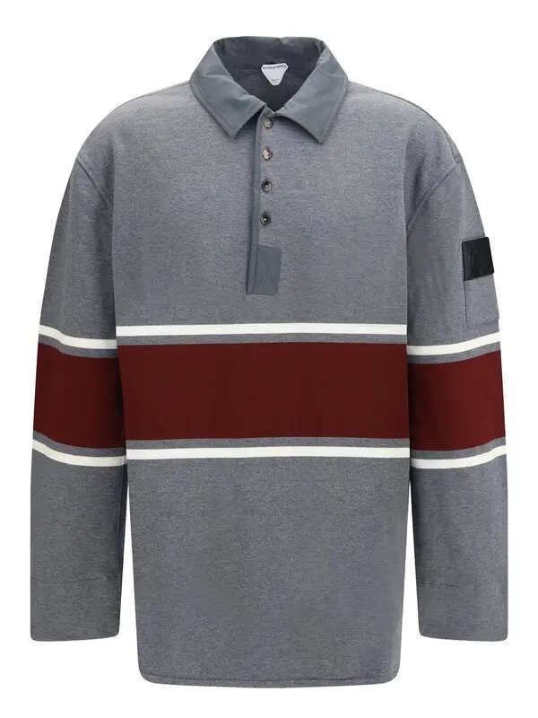 Bottega Veneta Oversized Cotton Striped Polo Shirt - Multicolor